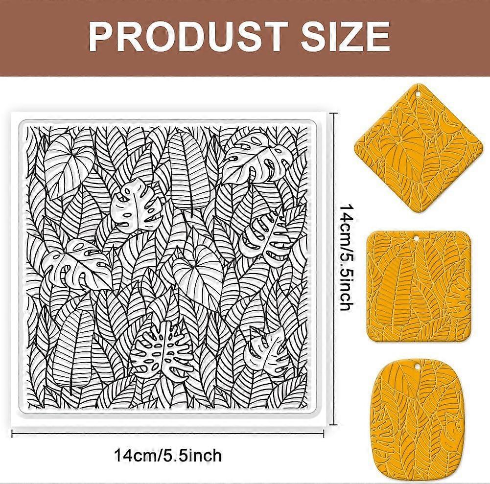 Polymer Clay Texture Sheets Leaves Silicone Texture Stamp Sheets Clay ...