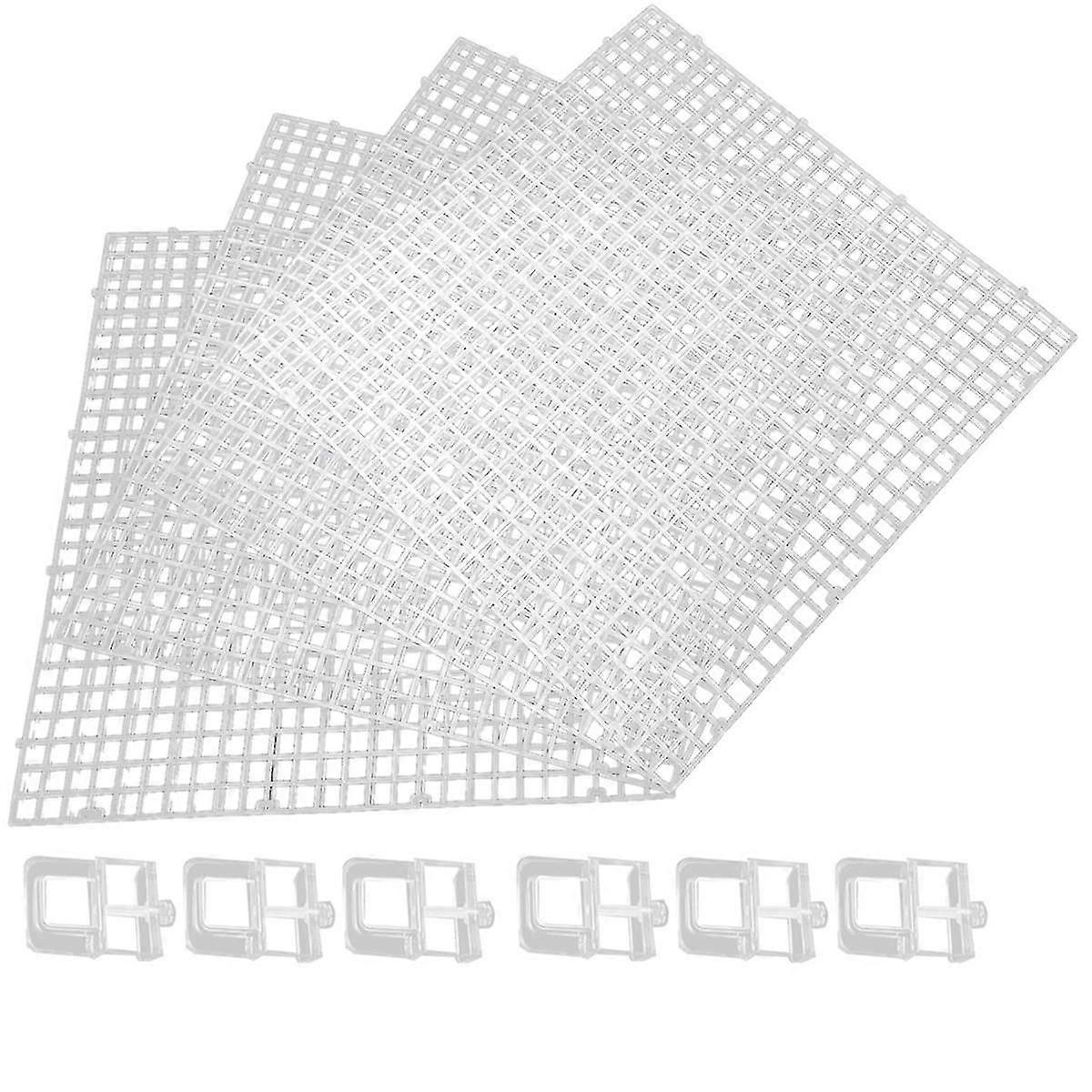 4 Aquarium Lid Hood Fish Tank Top Cover Terrarium Lid Plastic Grid ...