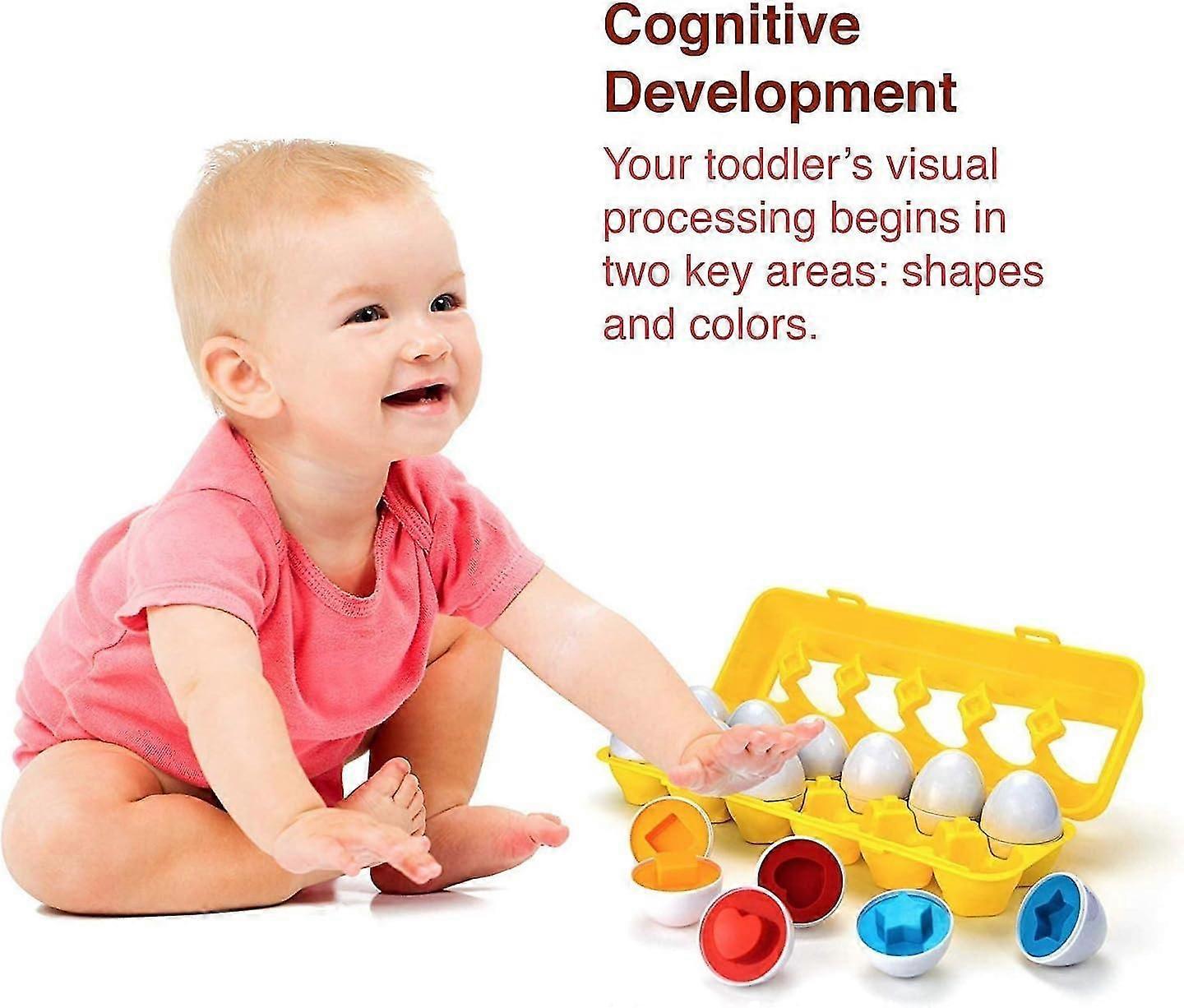 Matching Eggs - Toddler Toys - Color Shapes Egg Set - Educational Color ...
