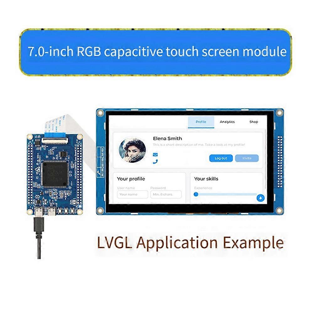 7 Inch 800x480 WIFI Bluetooth Development Board LCD LVGL Display TFT ...