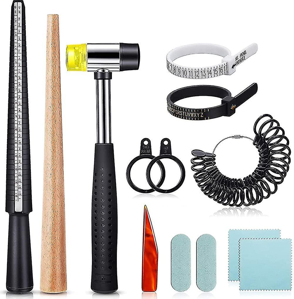 Ring Making Tools Uk Ring Sizer Gauge With Ring Mandrel Rubber Hammer ...