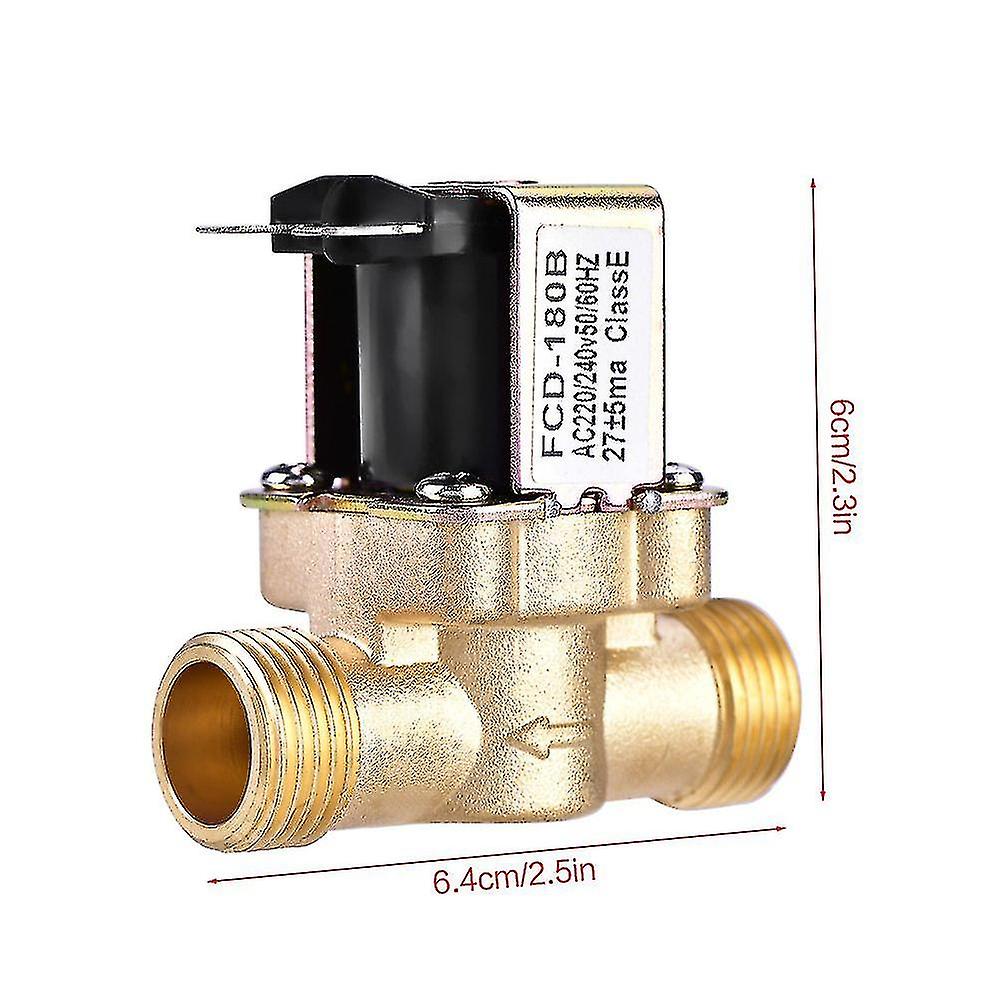 1/2 Inch Ac 220v Normally Closed Brass Electric Solenoid Magnetic Valve For Water Control ...