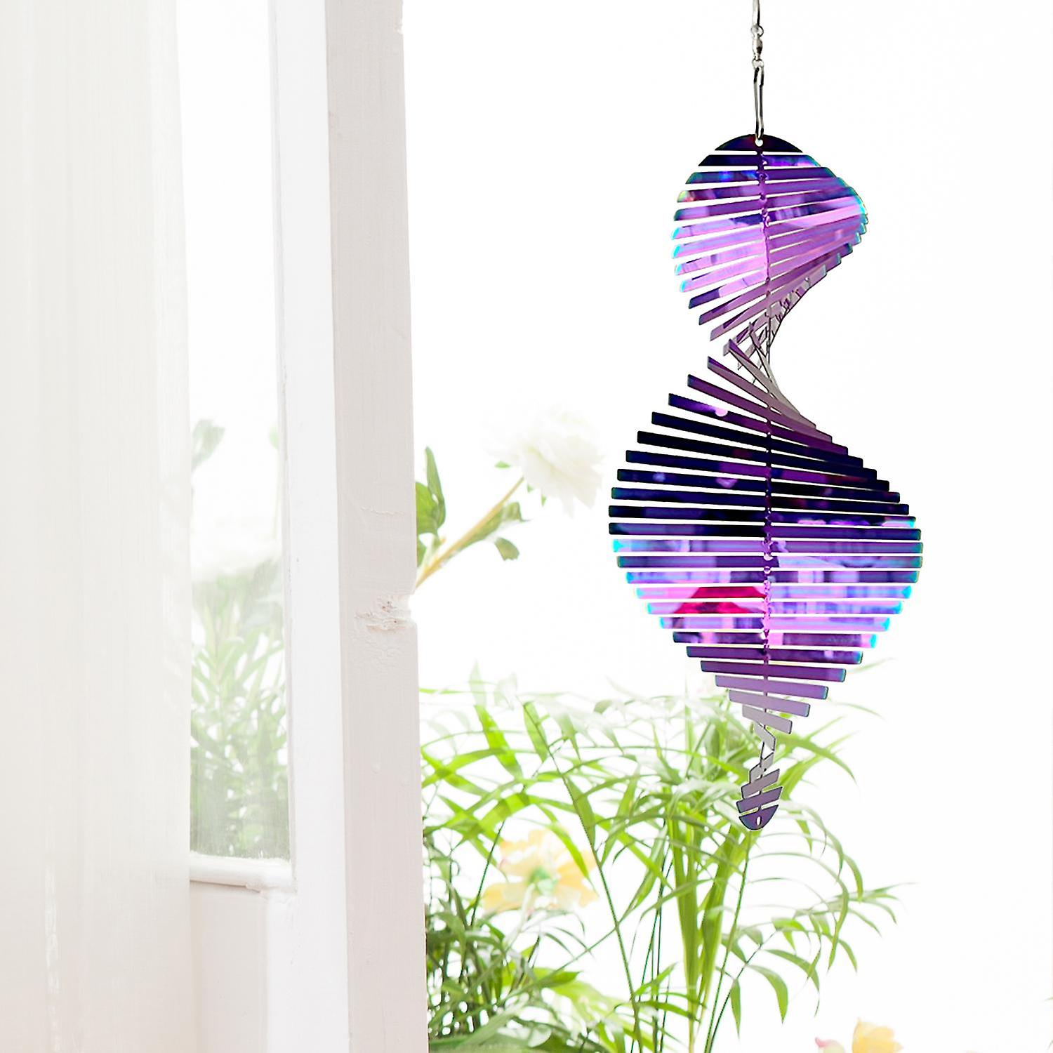 ZHOUBA Wind Chime 3D Shape 360 Degrees Rotating Hanging Wind Spinner ...