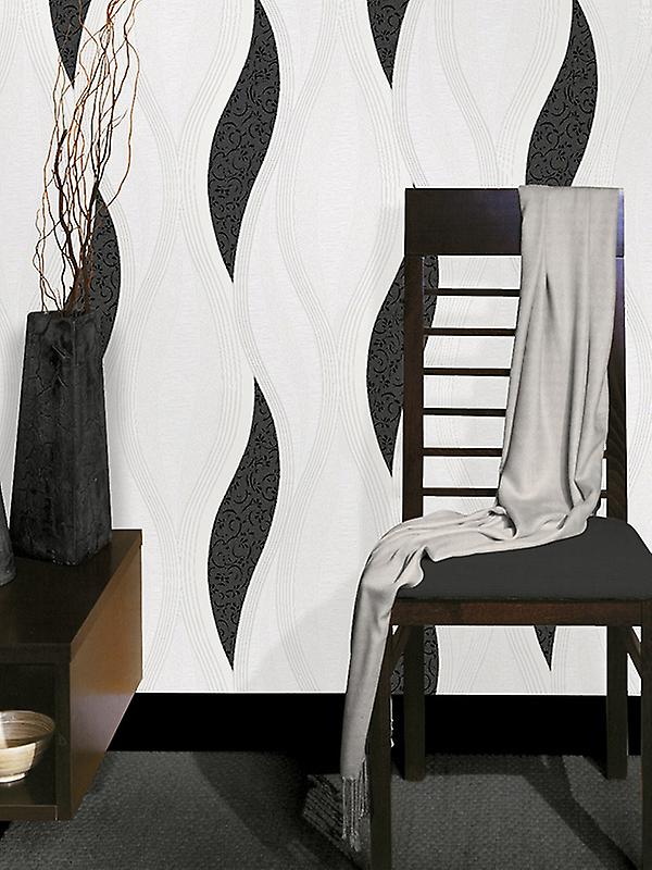 Wave Embossed Textured Wallpaper Direct Wallpapers | Fruugo UK