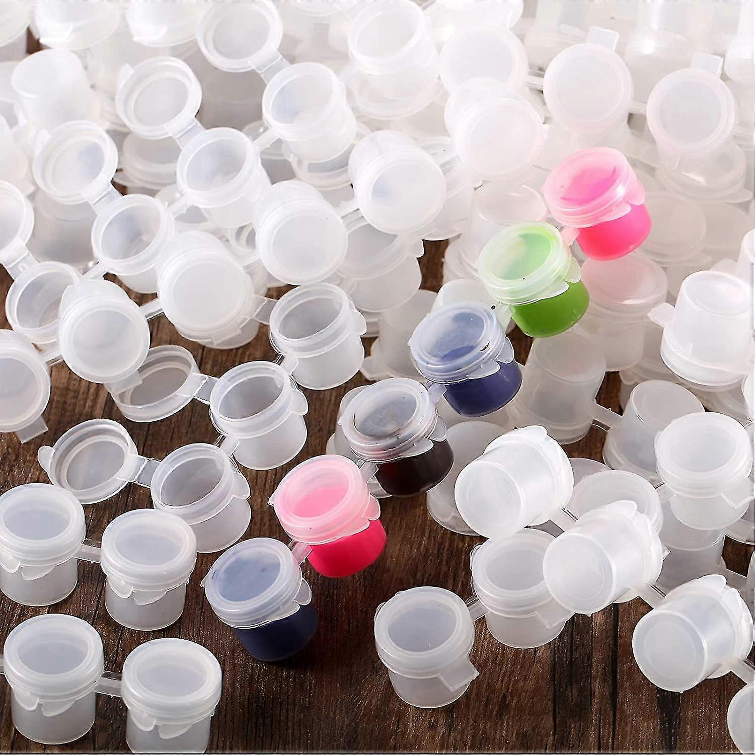 50 Strips Empty Paint Pots 5 Ml Paint Pots Strips Storage Containers ...
