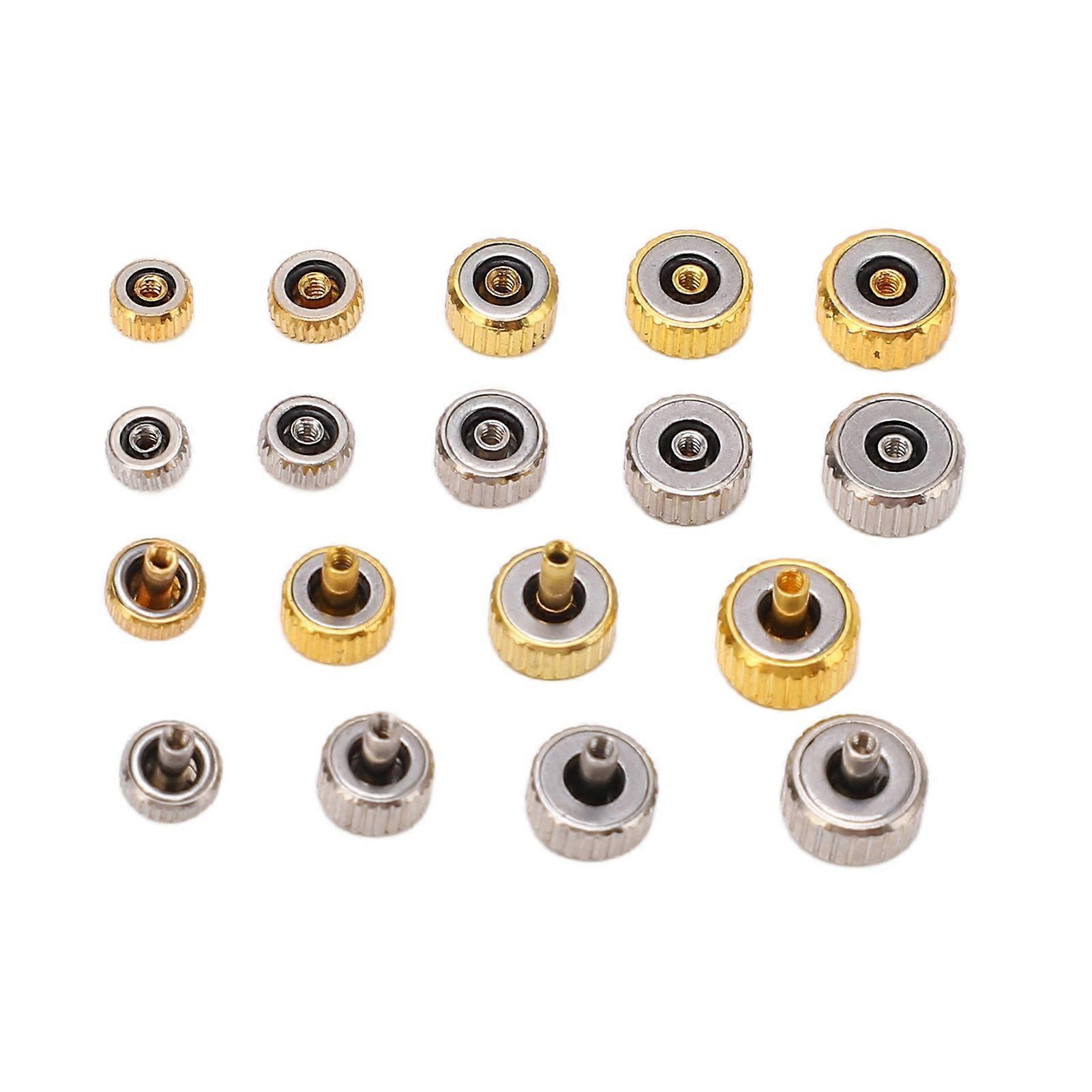 140PCS Watch Crown Spare Parts Stainless Steel Portable Watch Crown ...