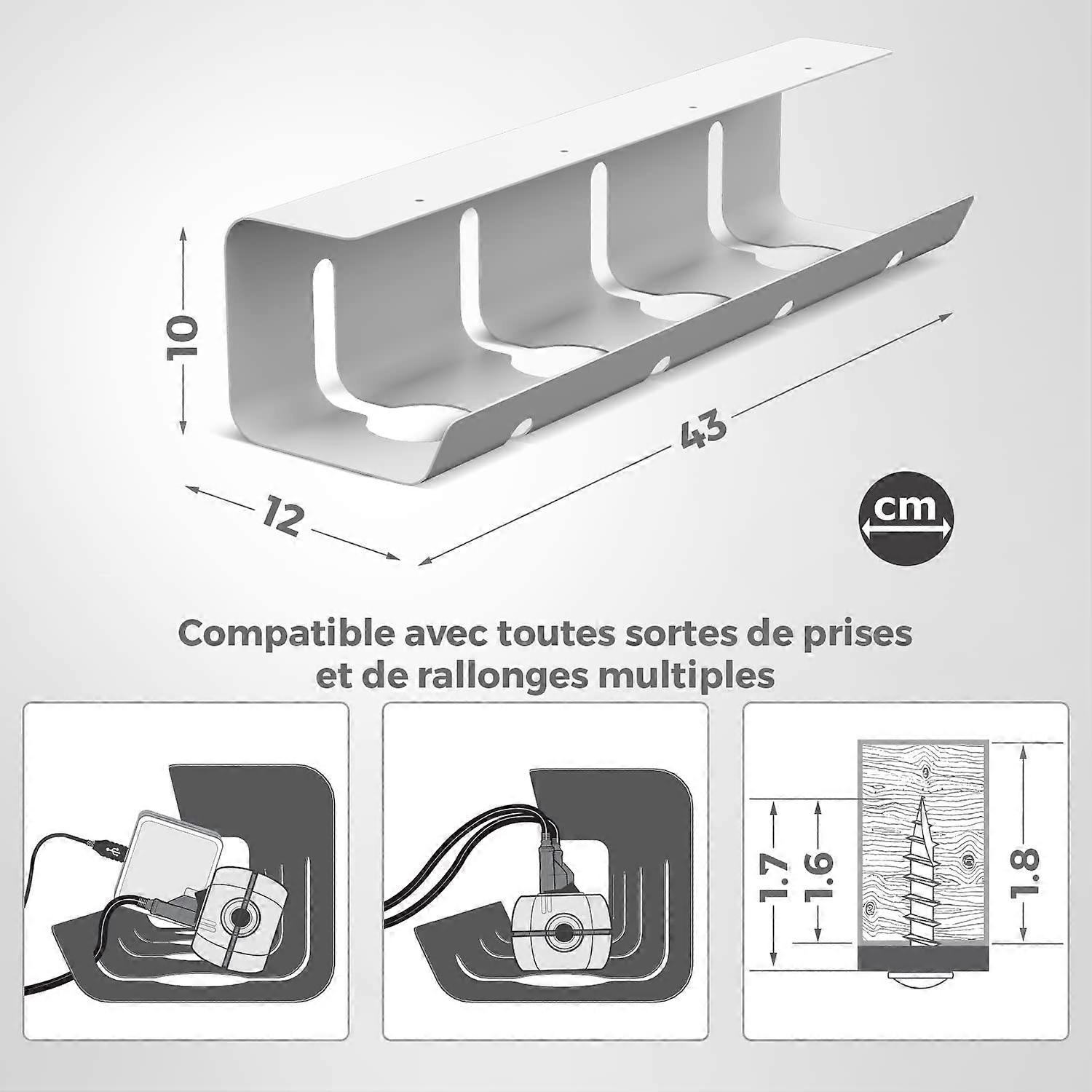 Gestion des cables - Organisateur de cables pour ranger les cables ...