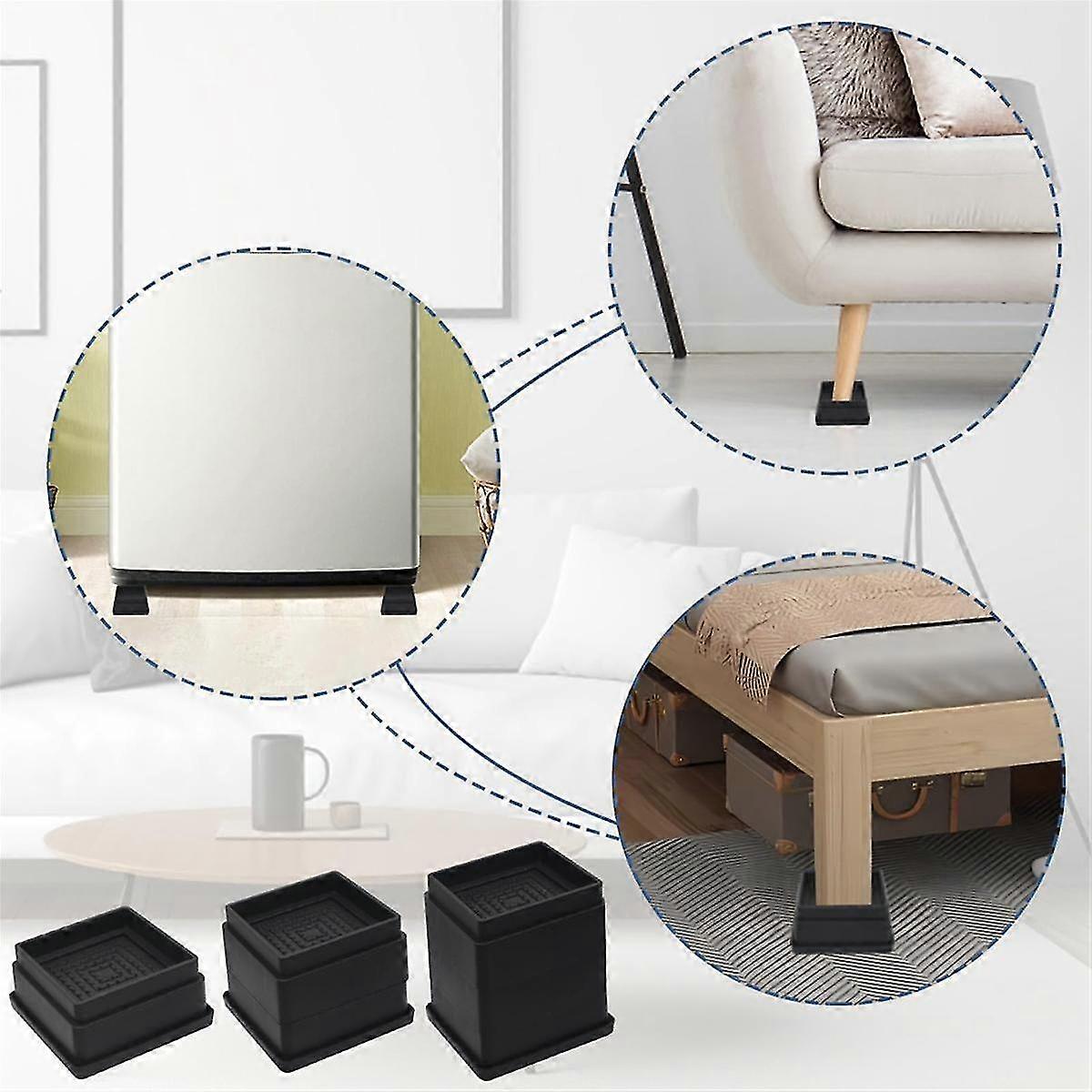 Bed Risers 1 Inch, 6pcs Adjustable Bed Furniture Riser, Heavy Duty Bed ...