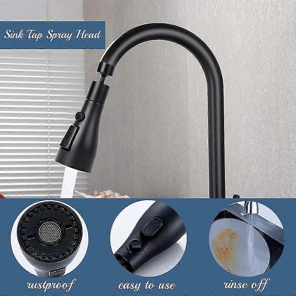 360swivel Spout G1/2 Kitchen Sink Tap Spray Head With 3 Modes, Kitchen ...