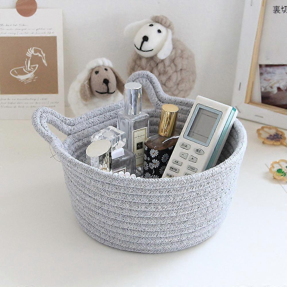 Cute Little Storage Baskets With Cat Ears, Small Cotton Rope Basket For ...