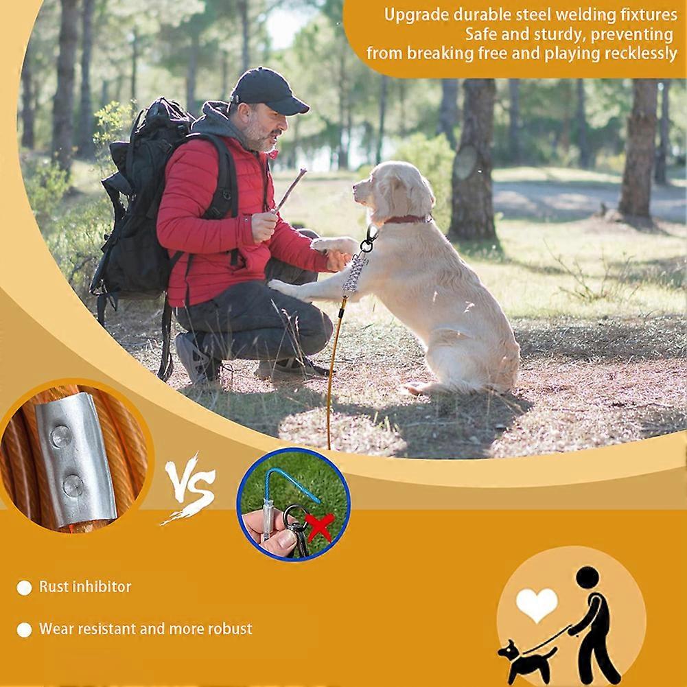 Dog Stake Tie Out Cable And Reflective Stake, Yard And Camping Spiral ...