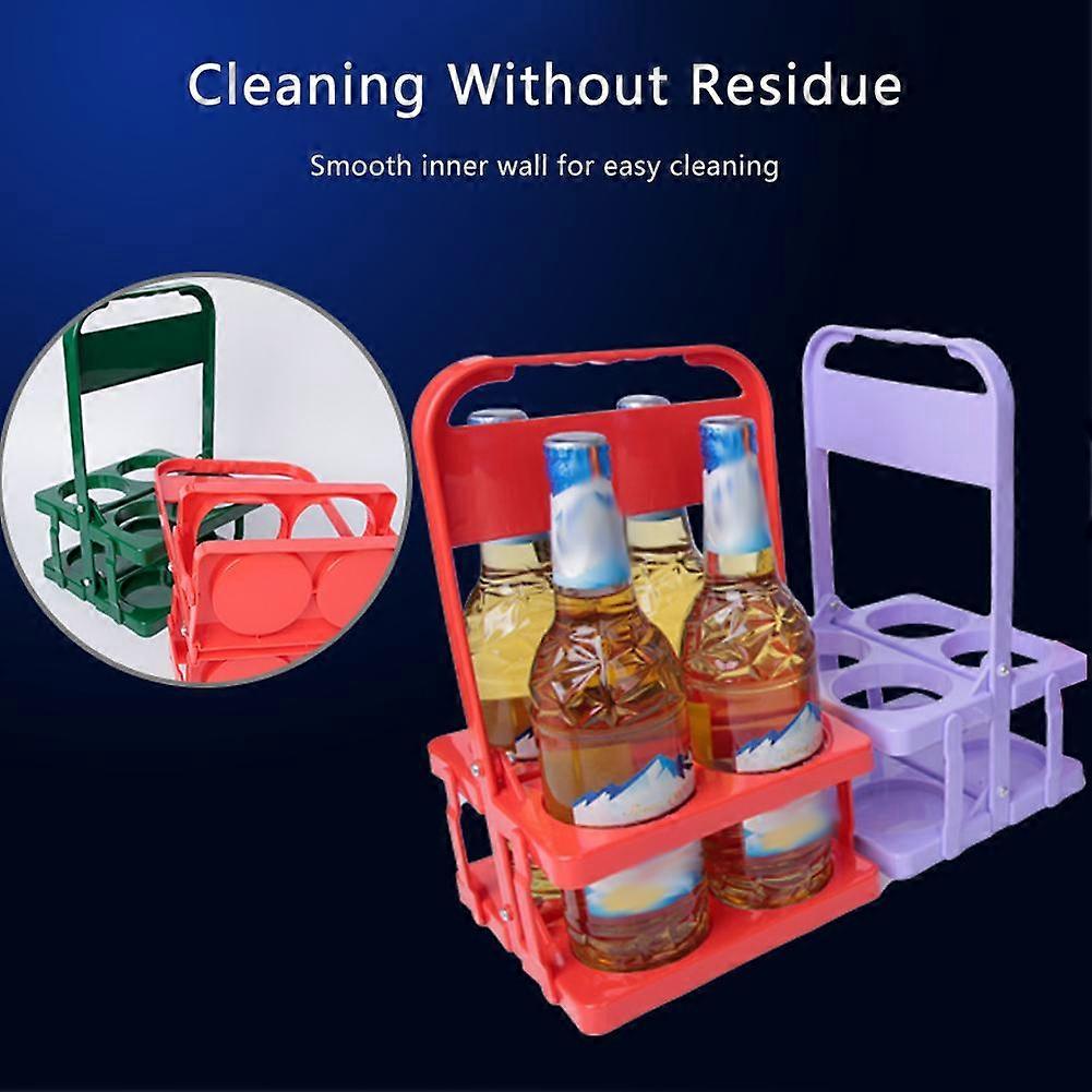 Pack of 4 Plastic Folding Wine Racks Beer/Drink/Cocktail Foldable Beer ...