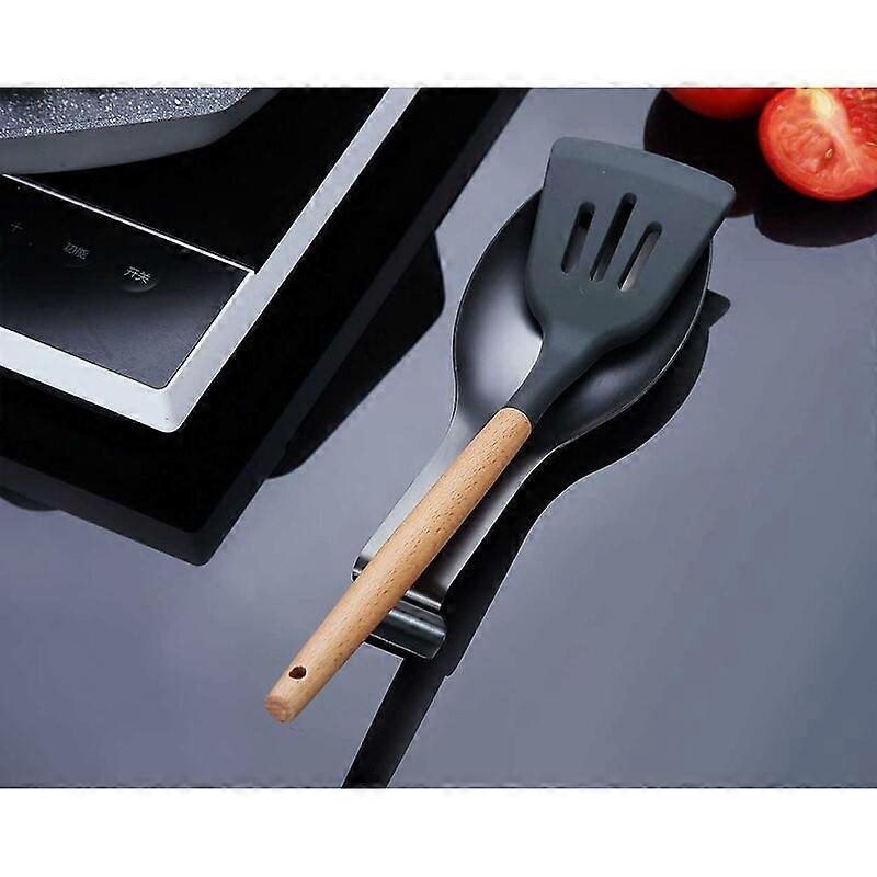 Spoon Rest in Matte Black, Stainless Steel Spoon Holder for Stove ...
