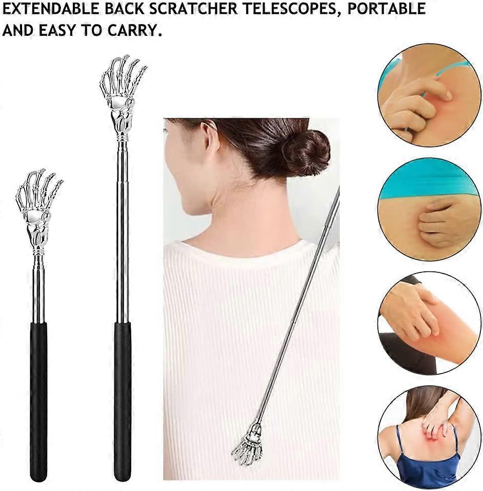 Telescoping Back Scratcher, Portable Extendable Metal Hand Claw Back ...