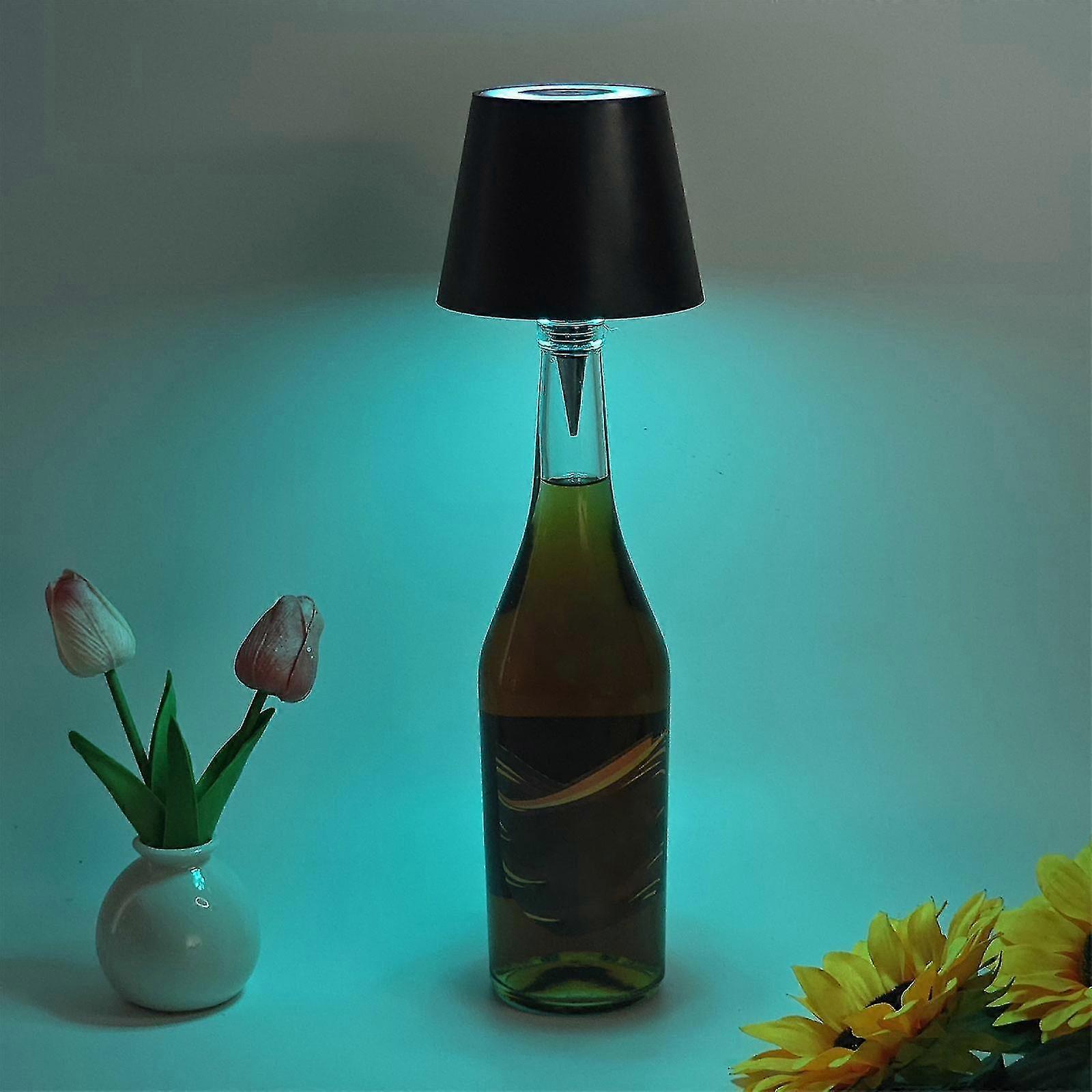Wireless Bottle Lamp,Touch 3 Color Dimming LED Wine Bottle Lamp for ...