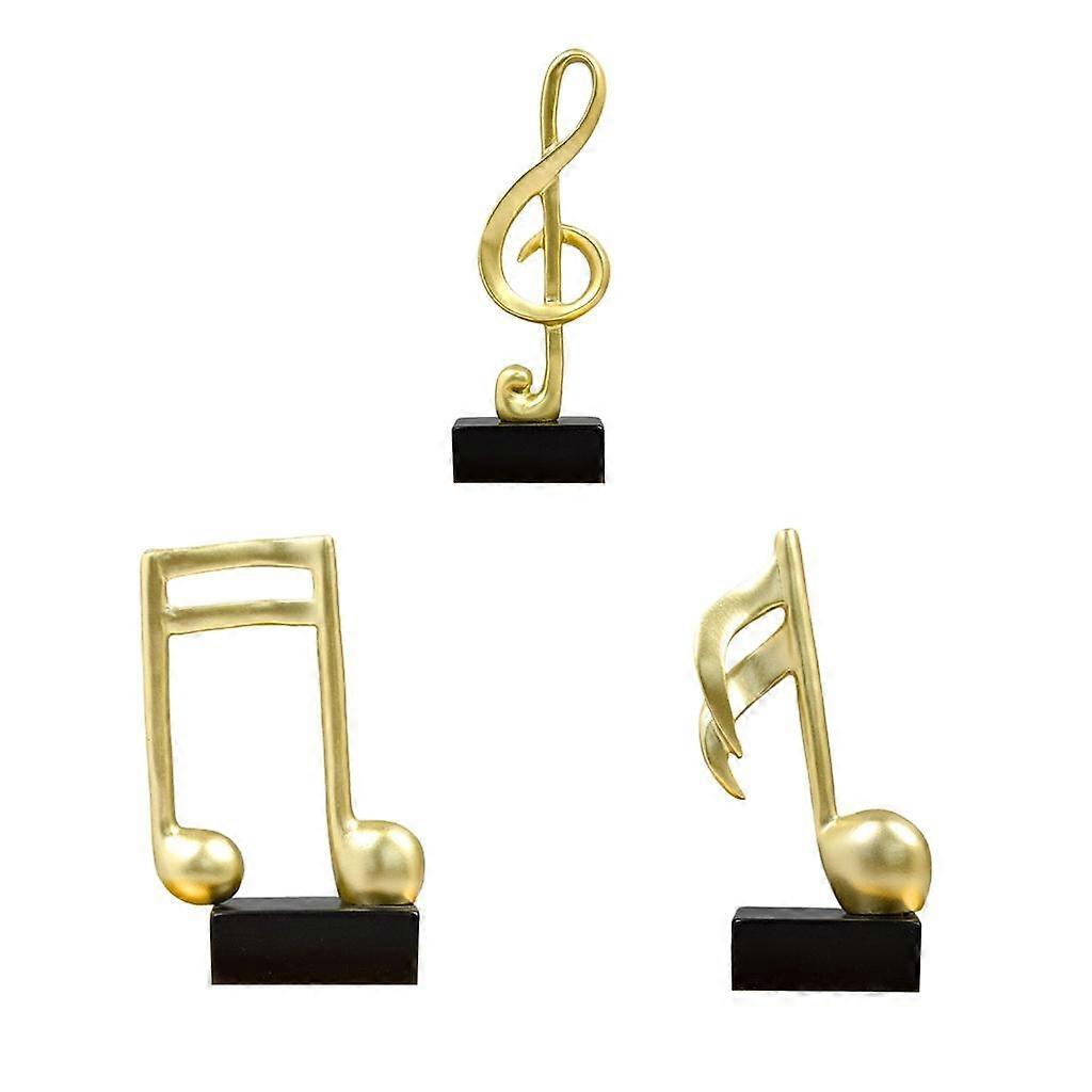 3x Music Note Sculpture Ornament Figurine Statue Photo Props Decoration ...