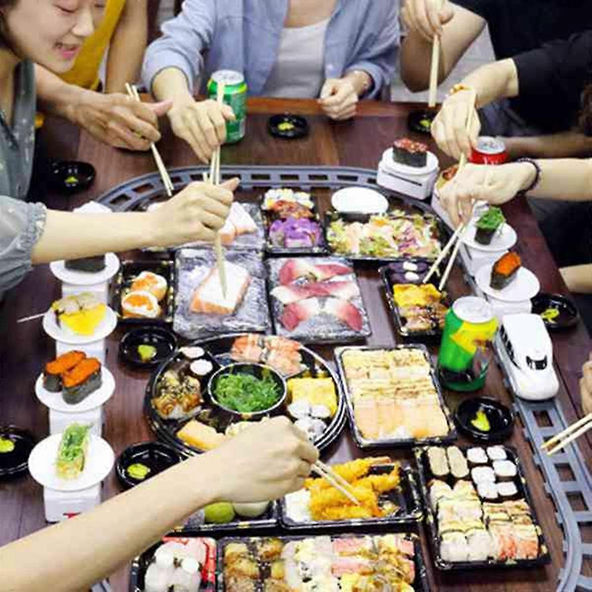 Sushi Train Rotary Sushi Toy Track Conveyor Belt Rotating Table Kid ...
