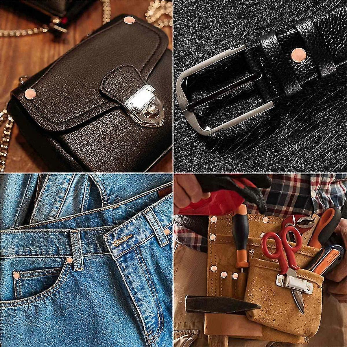 154pcs Copper Rivets For Leather, Leather Rivets, Pure Copper Rivets ...