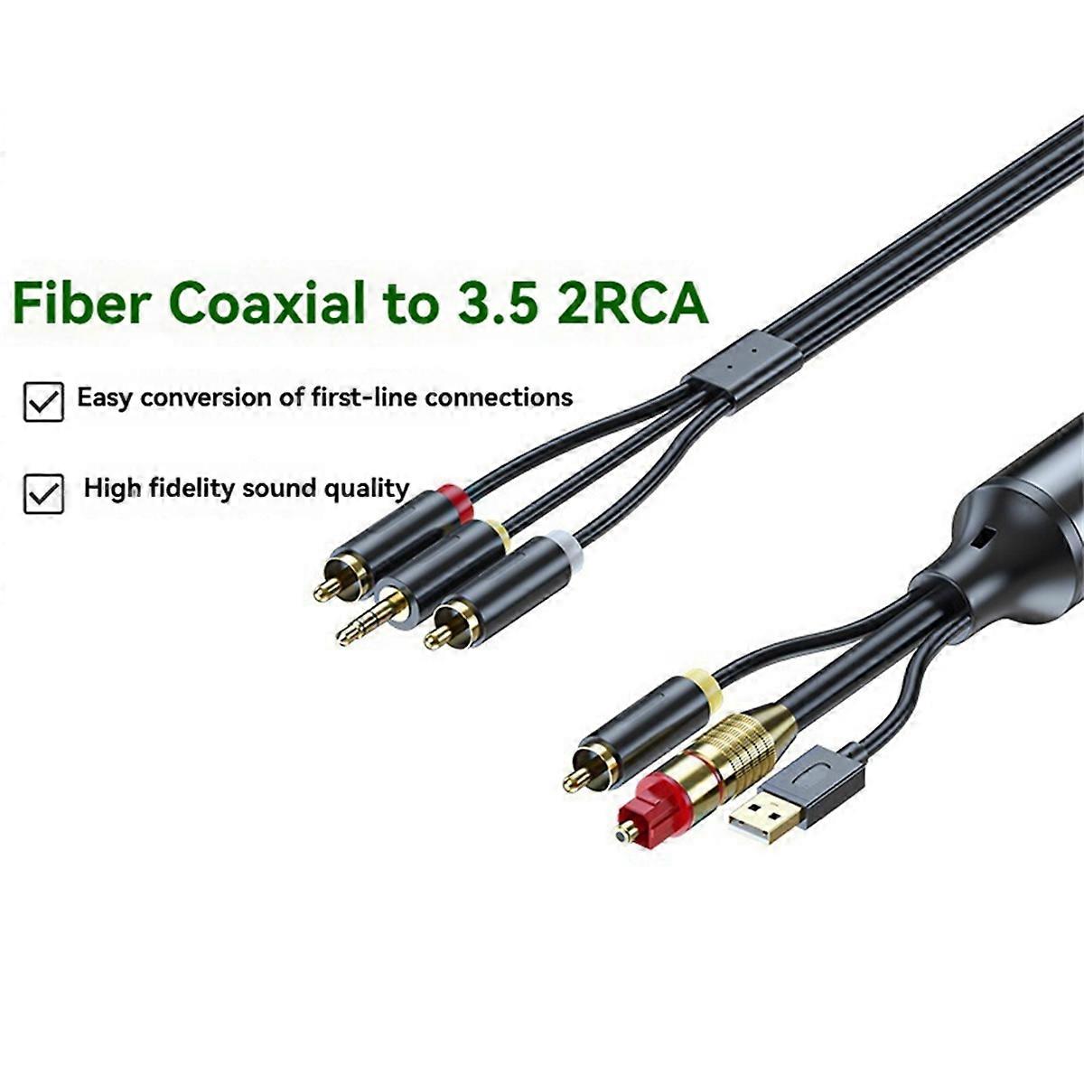 Digital Optical to Analog 3.5mm AUX Audio Cable Optical to Adapter ...