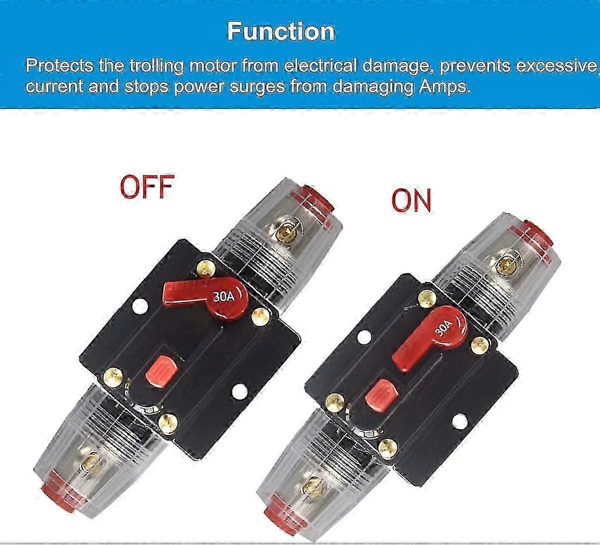 30a 40a 50a 60a 80a 100a 150a Audio Circuit Breaker Auto Car Stereo f26 ...