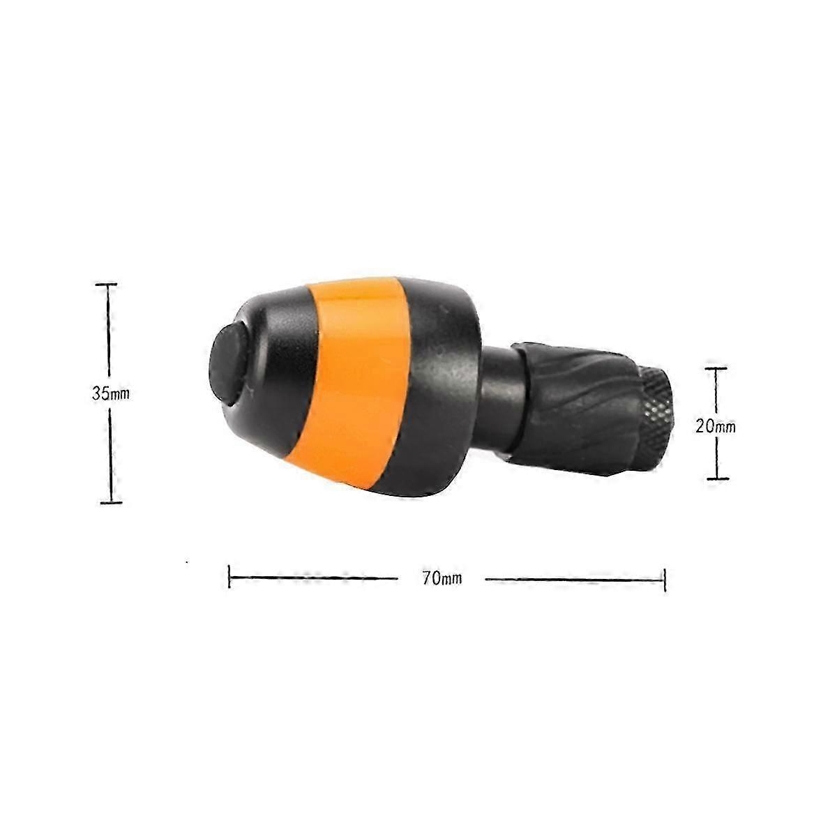 2Pcs Bicycle Hand Grip End Plugs Turn Signal Light Waterproof Handlebar ...