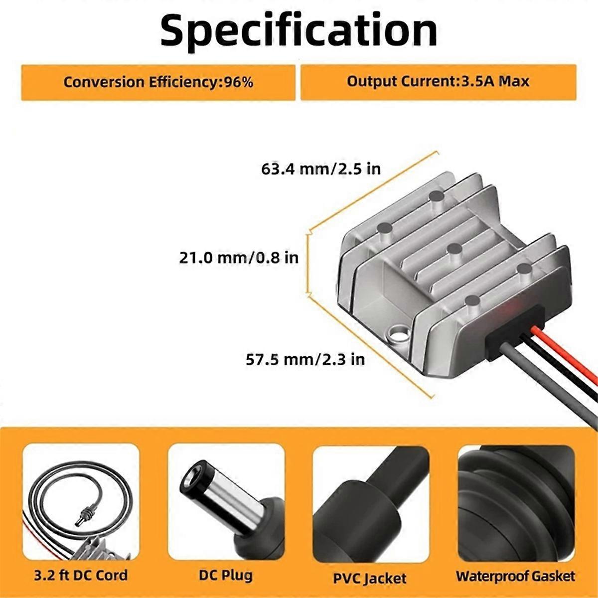 Mini DC 12V Power Adapter Converter for Starlink Mini Power Supply Step ...
