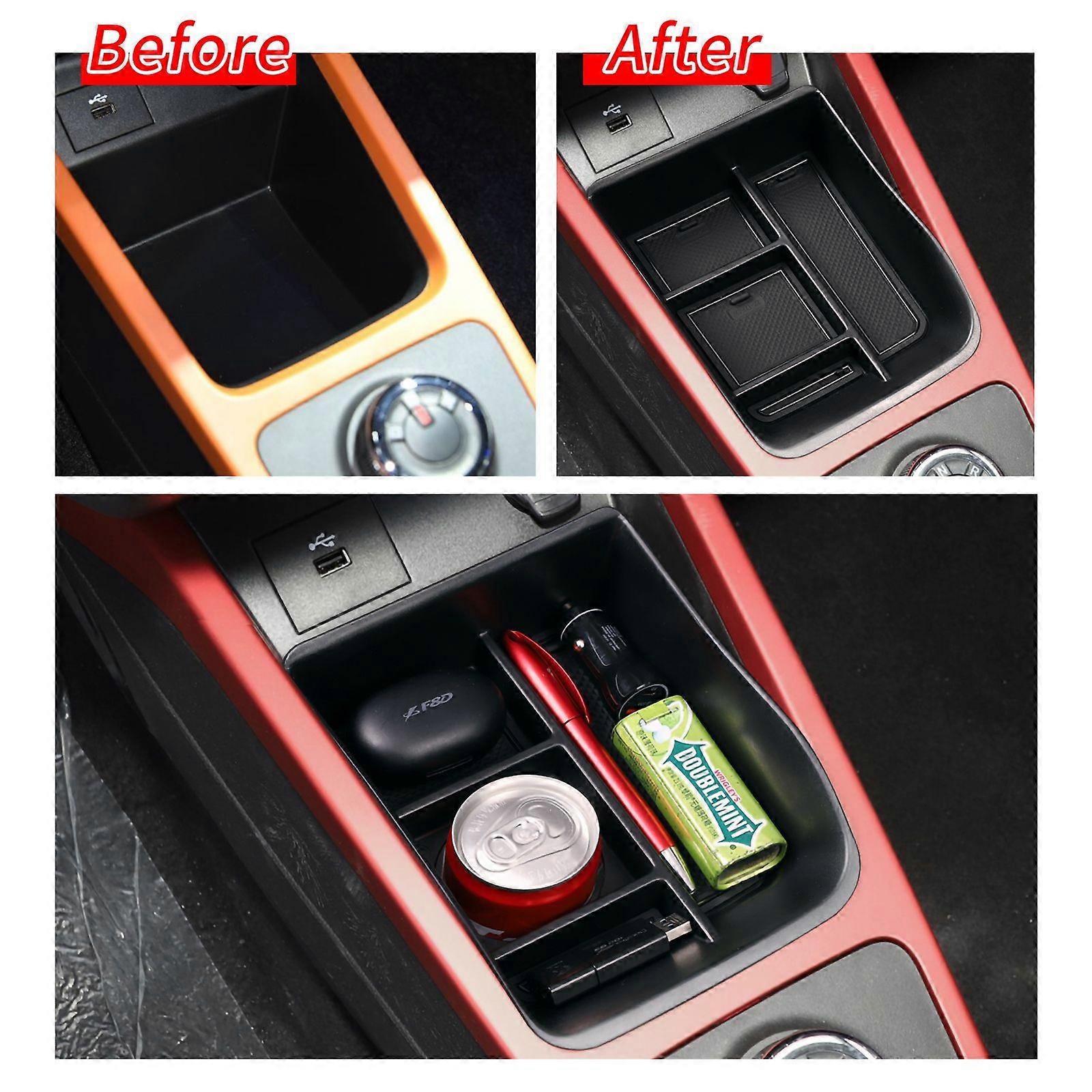 for Dacia Spring Center Console Storage Box Central Armrest Tray Cup ...