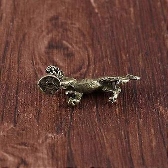 Retro Tiger Figurine, Desktop Tiger Decoration, Mini Brass Tiger ...