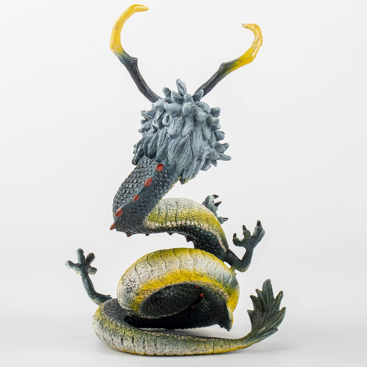 Blue Dragon Figurine Realistic Plastic Dragon Chinese Ancient Mythical ...