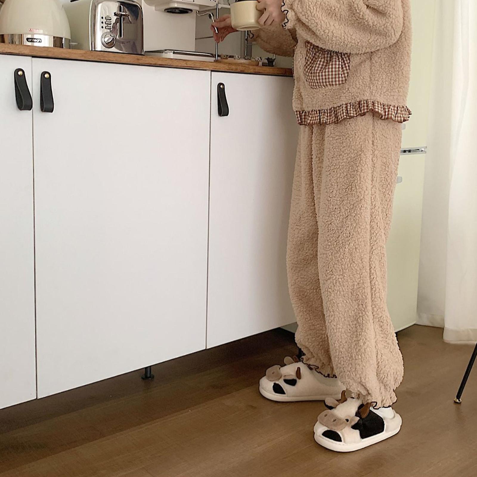 Cow Slippers For Women Men Cute Cow Slides Indoor Cartoon Fuzzy Cow ...