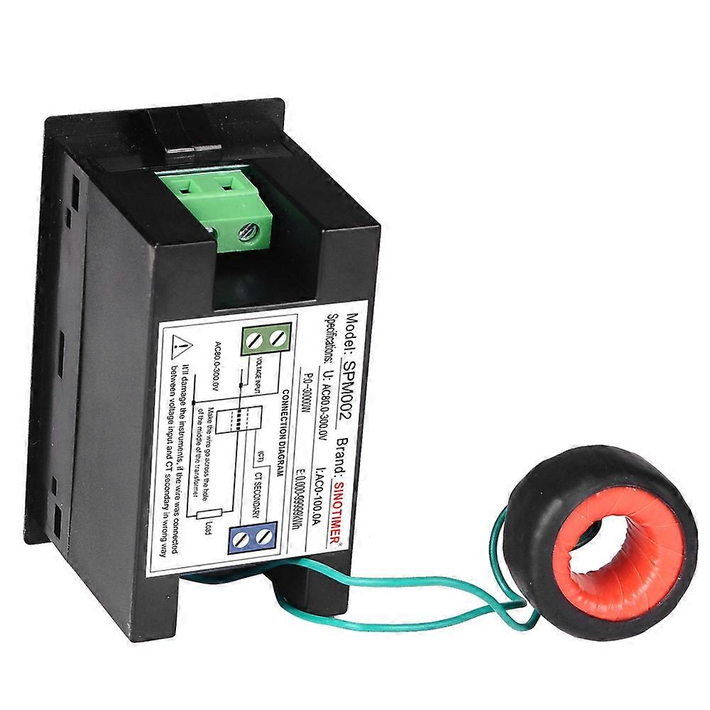 AC Power Meter, AC 80-300V 100A Voltage Current Color LCD Display Panel ...