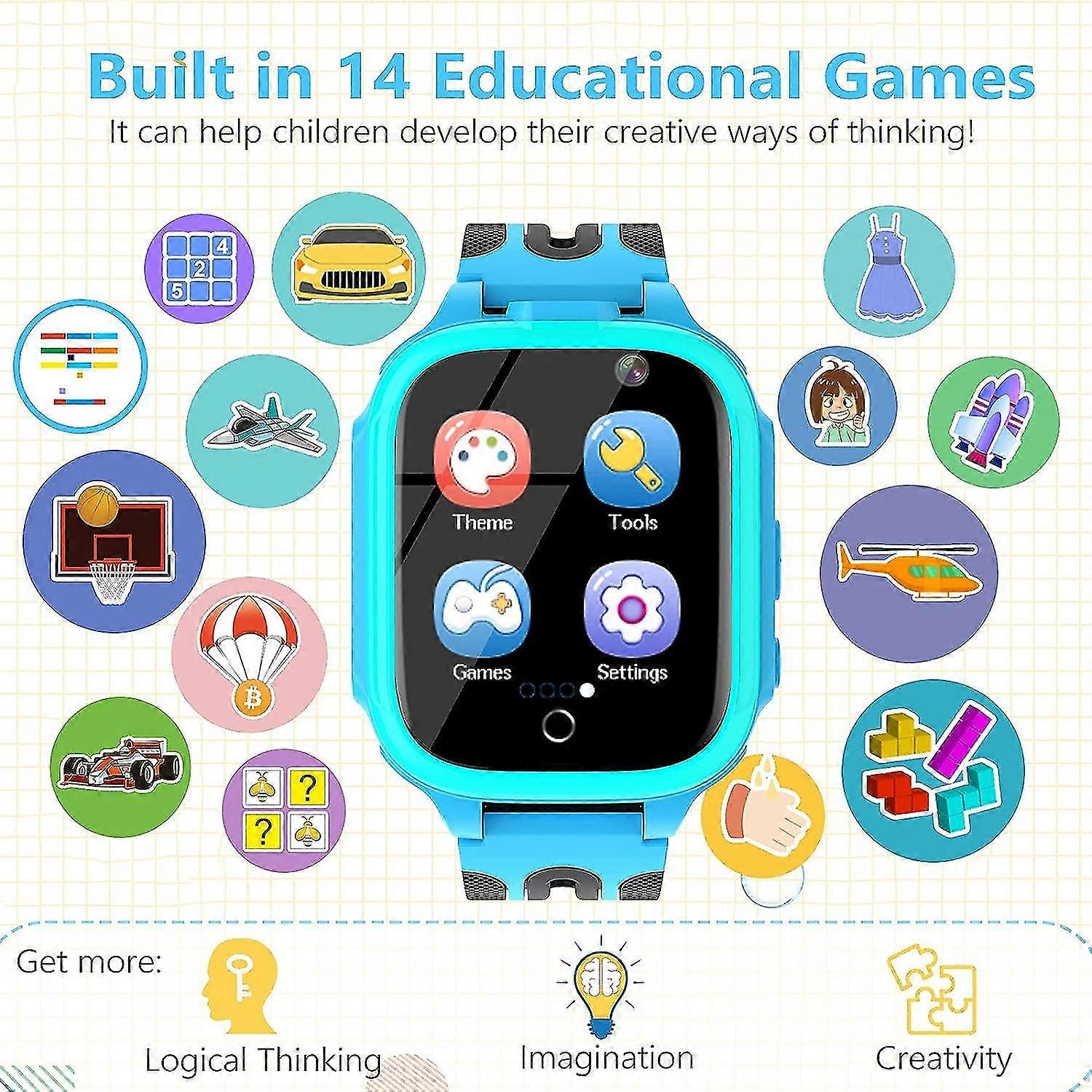 Kids Smart Watches for Girls Boys, Kids Smartwatch with Call 14 Games ...