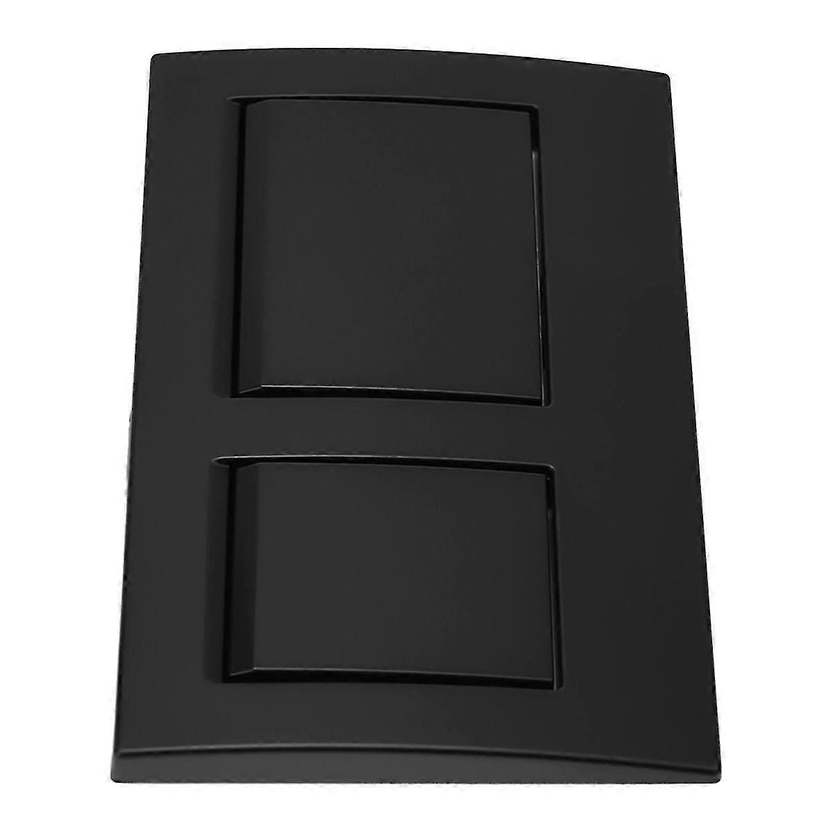 Toilet Push Plate For Alpha 15 Chrome Dual Flush Plate Plastic Black ...