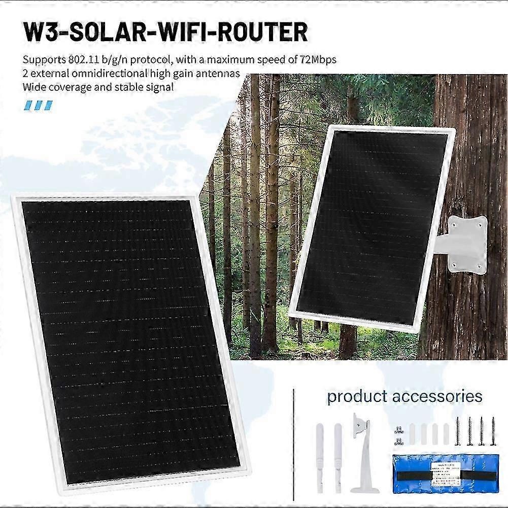 Outdoor Solar Router 15W Solar Panel Low Power 4G Wireless WiFi Scan ...