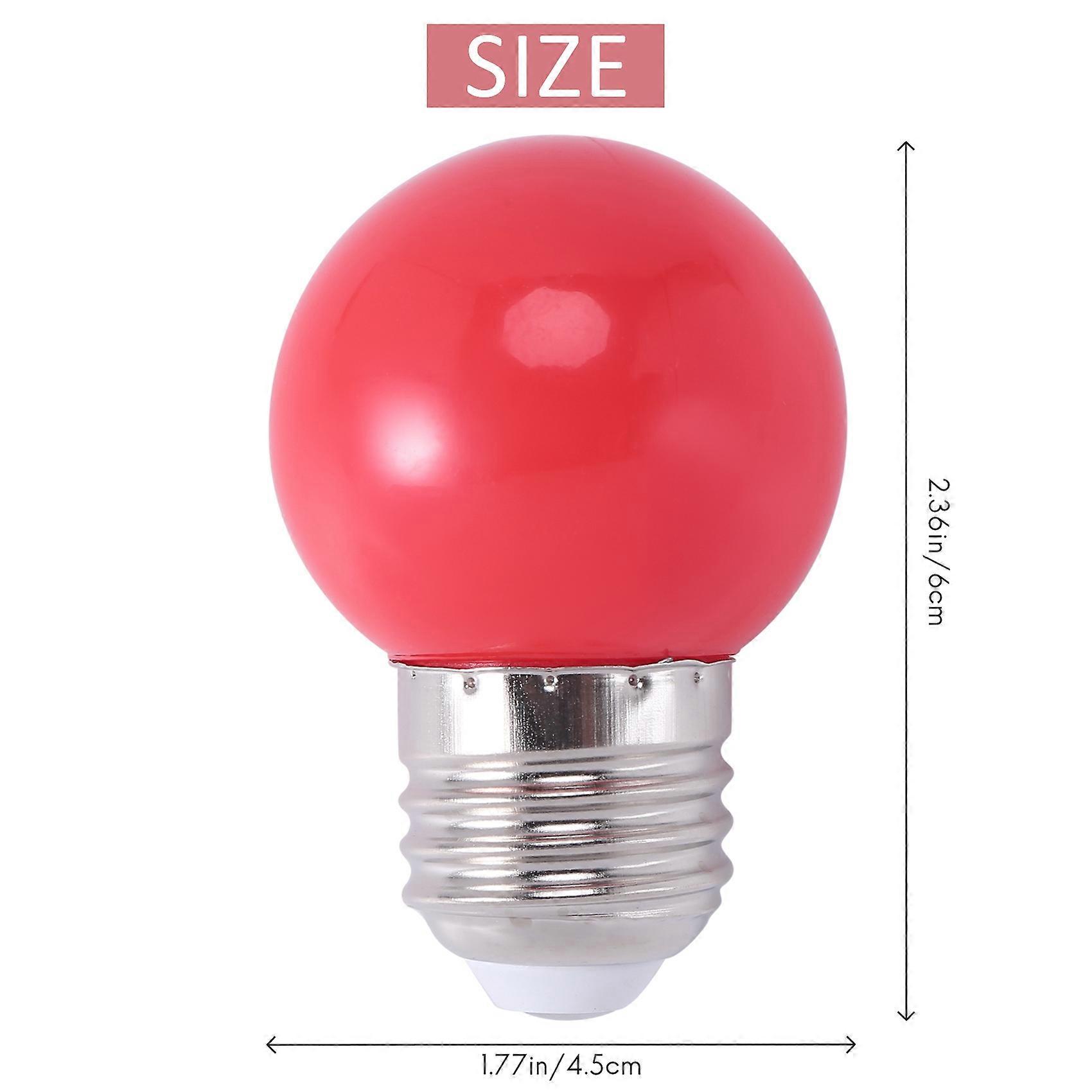 E27 LED Light Warm Red Bulb Plastic Bulb (0.5W Power, Red) | Fruugo UK