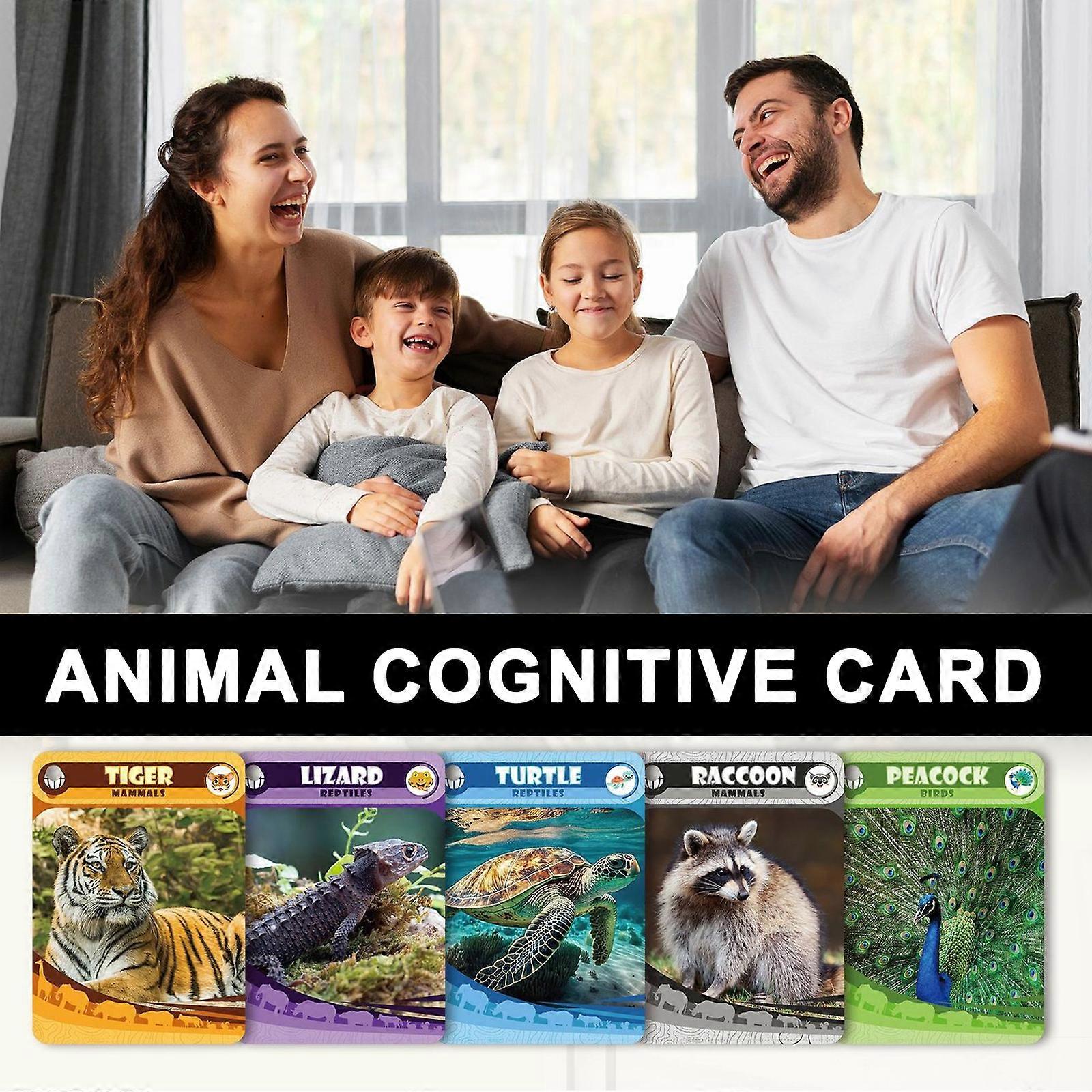 50PCS Animal Cognitive Cards for Kids,Realistic Animal Cognitive ...
