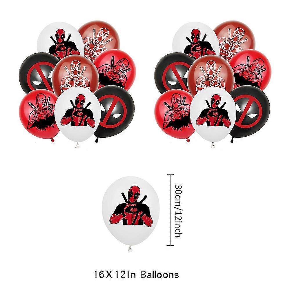 Deadpool Themed Birthday Party Supplies Banner Balloons Kit Cake ...