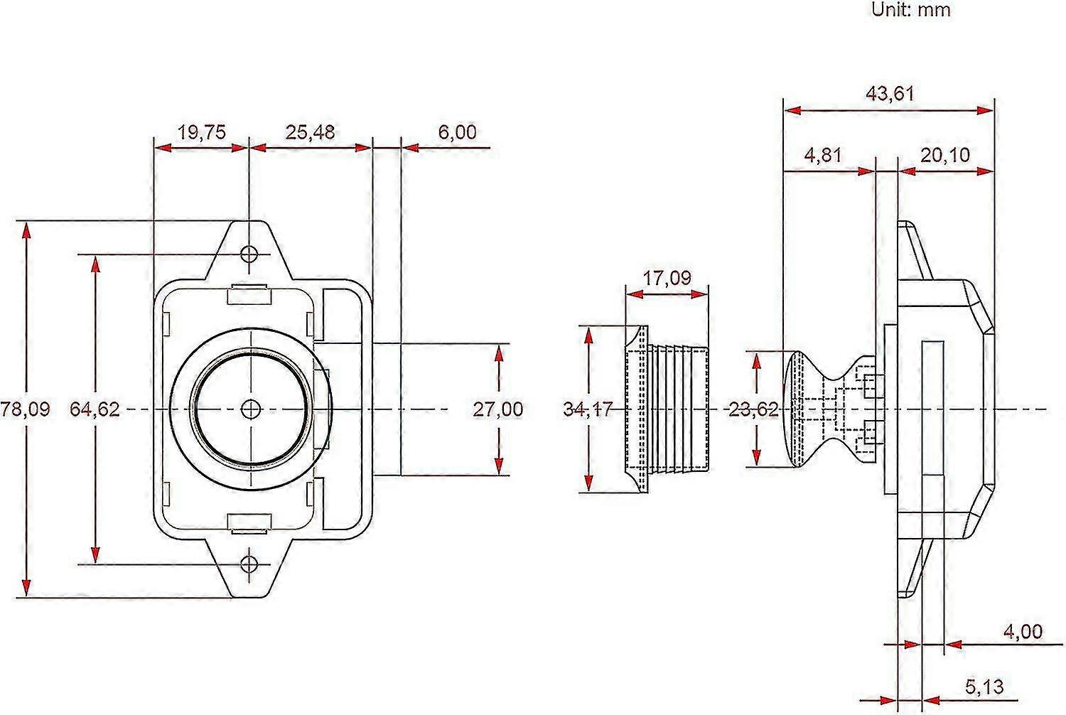 Push Button Latch - Keyless Cabinet Lock Clasp Cupboard Door Knob For ...