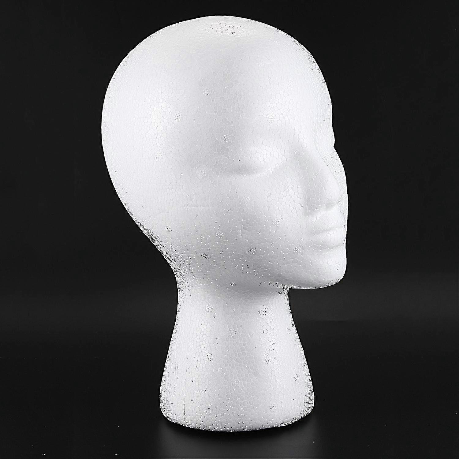 Styrofoam Foam Mannequin Wig Head Display Hat Cap Wig Holder White Foam ...