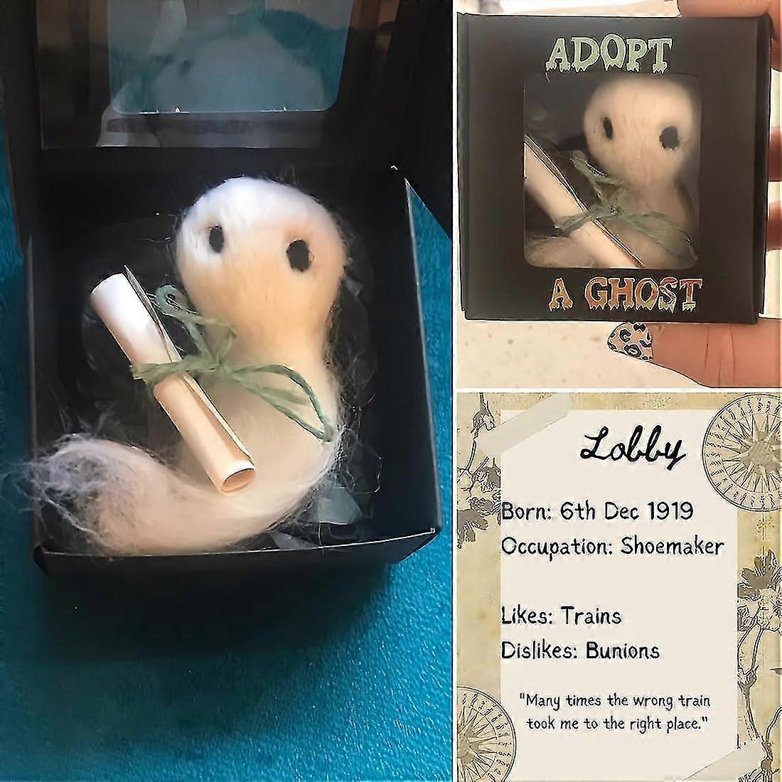 Adopt A Ghost, Super Cute Little Pocket Ghost With A Tiny Scroll ...