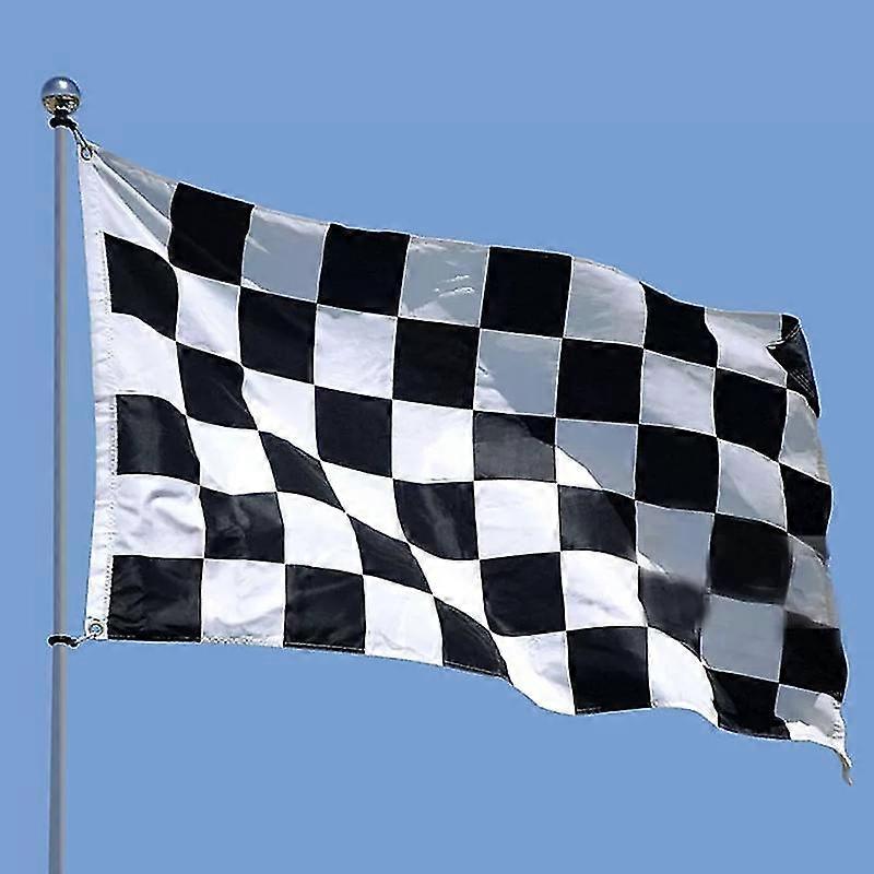 F1 Racing Flag 90x150cm 100% Polyester Classic Black White Checkered ...