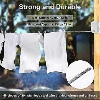 Automatic Retractable Clothesline, Heavy Duty Wall Mounted Washing ...