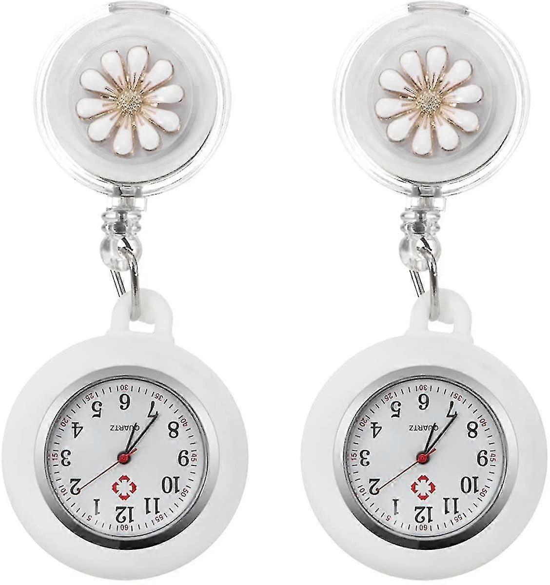 Retractable Nurse Watch, Clip On Watch Portable Pocket Watch Lapel ...