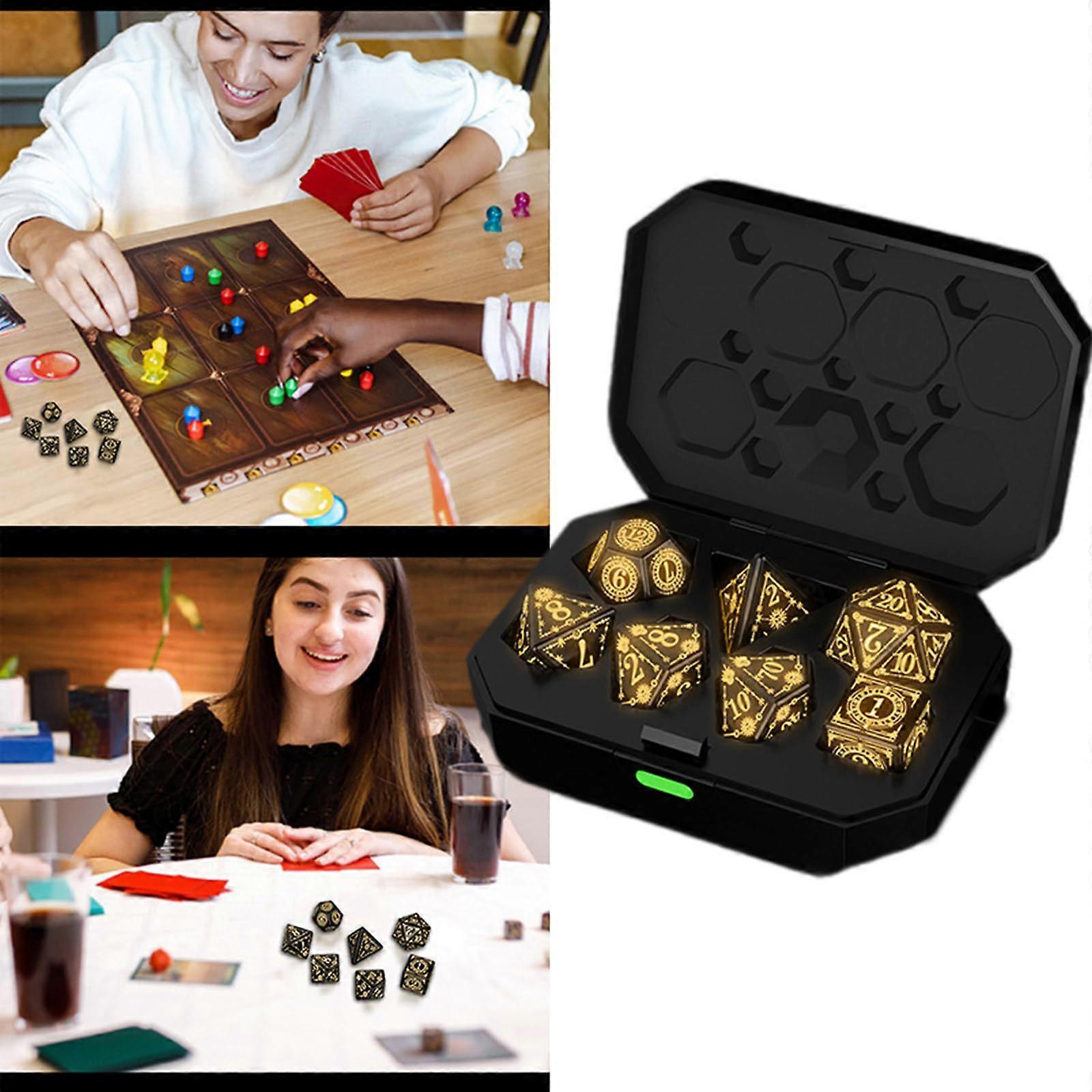 LED Dice, Light up DND Dice Rechargeable Flashing D&D Dice Set of 7 ...