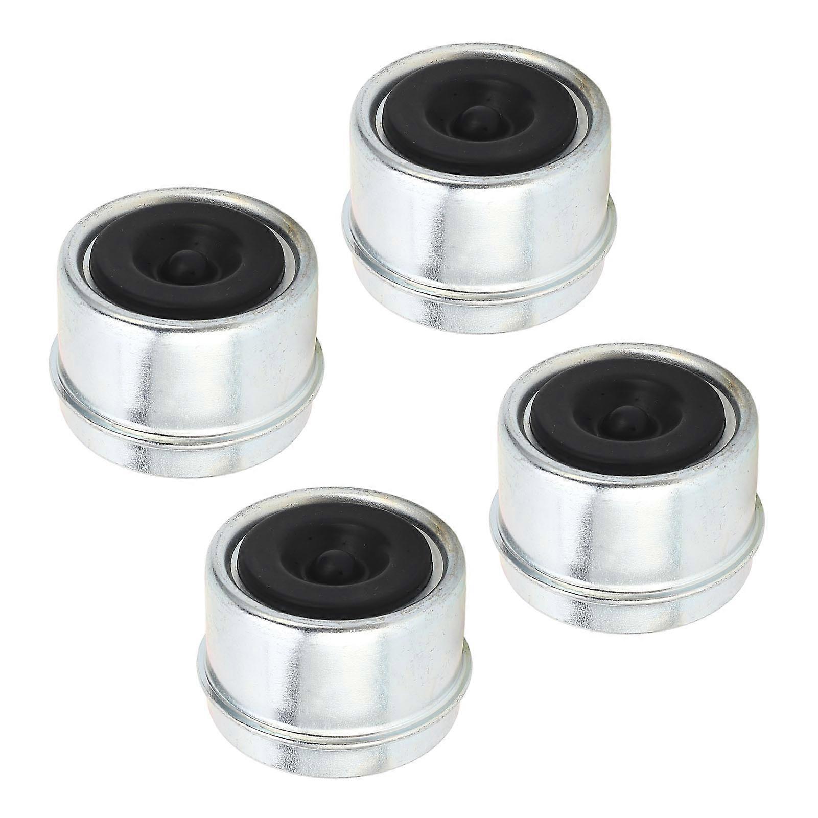 4pcs 1.98in Trailer Bearing Dust Cap Trailer Axle Oil Cap with Rubber ...