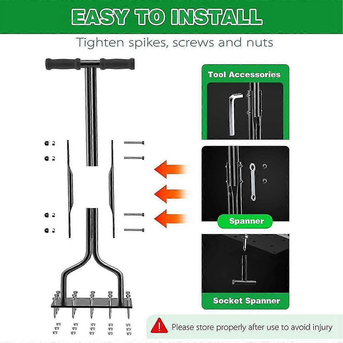 Lawn Aerator Spikes Aerating Tool, Manual Aeration Tools, Aerators with ...