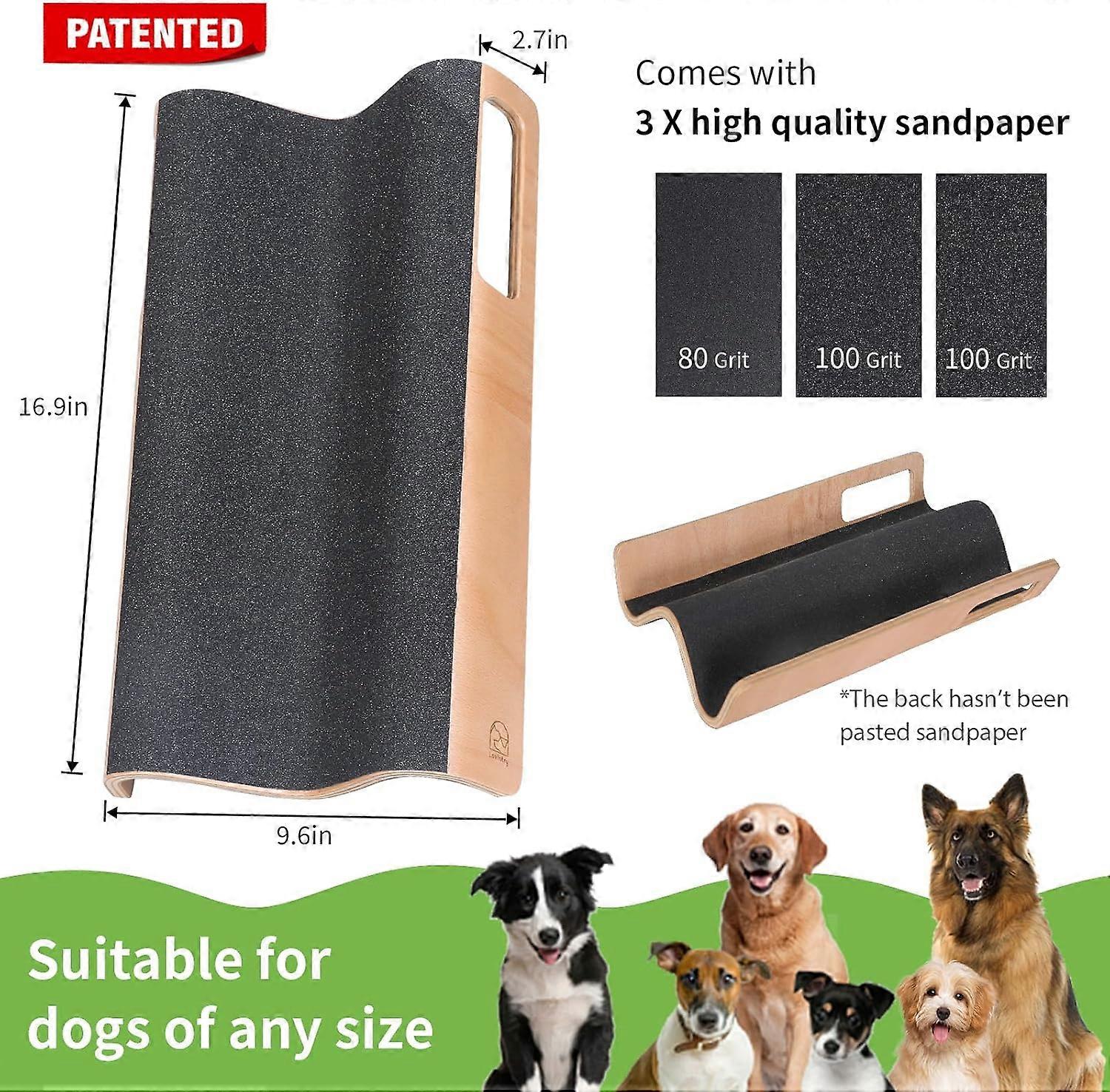M-Shaped Dog Scratch Pad for Nail Maintenance and Shortened Dog's Side ...
