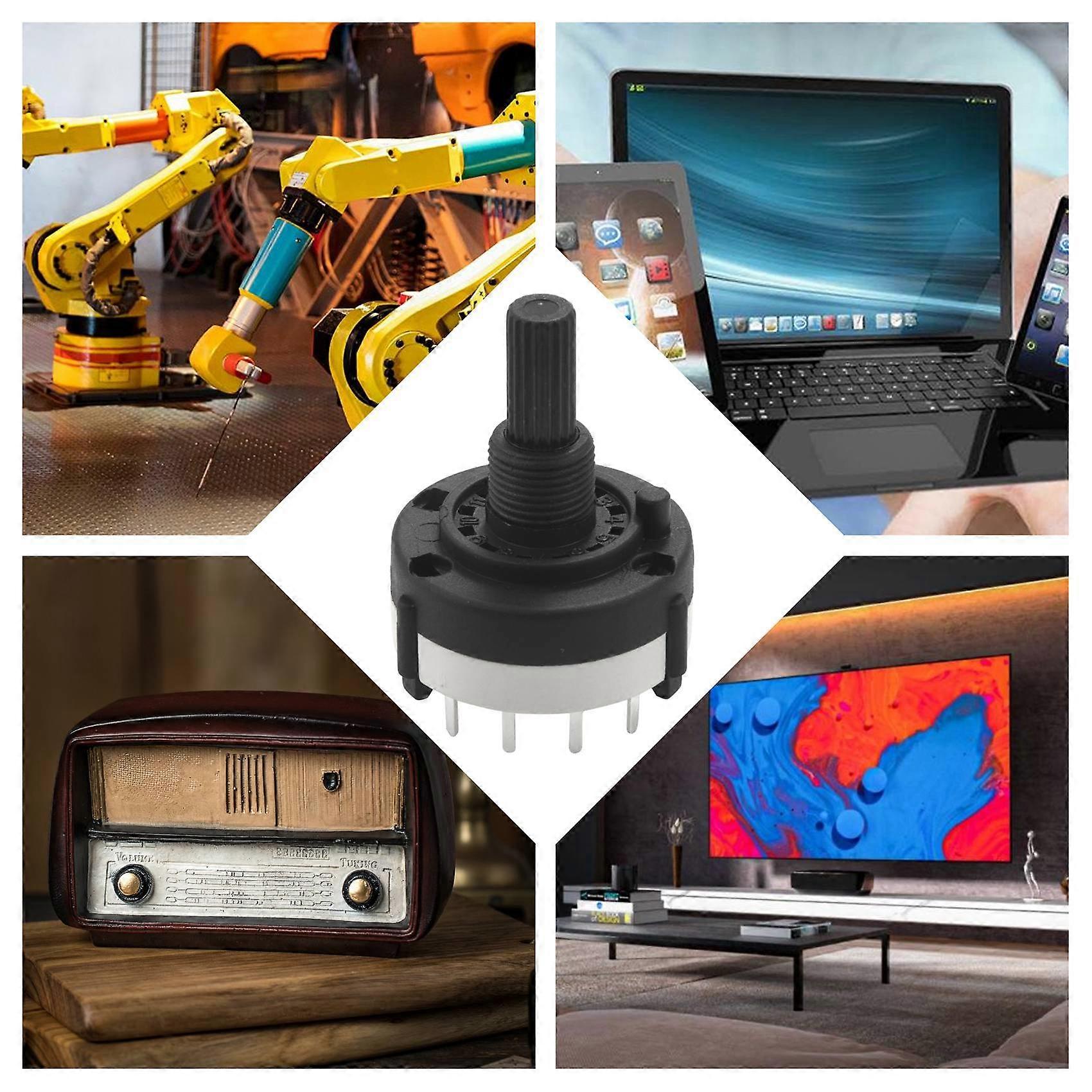 3P4T 3 Pole 4 Position Single Wafer Band Rotary Switch w Knob | Fruugo UK