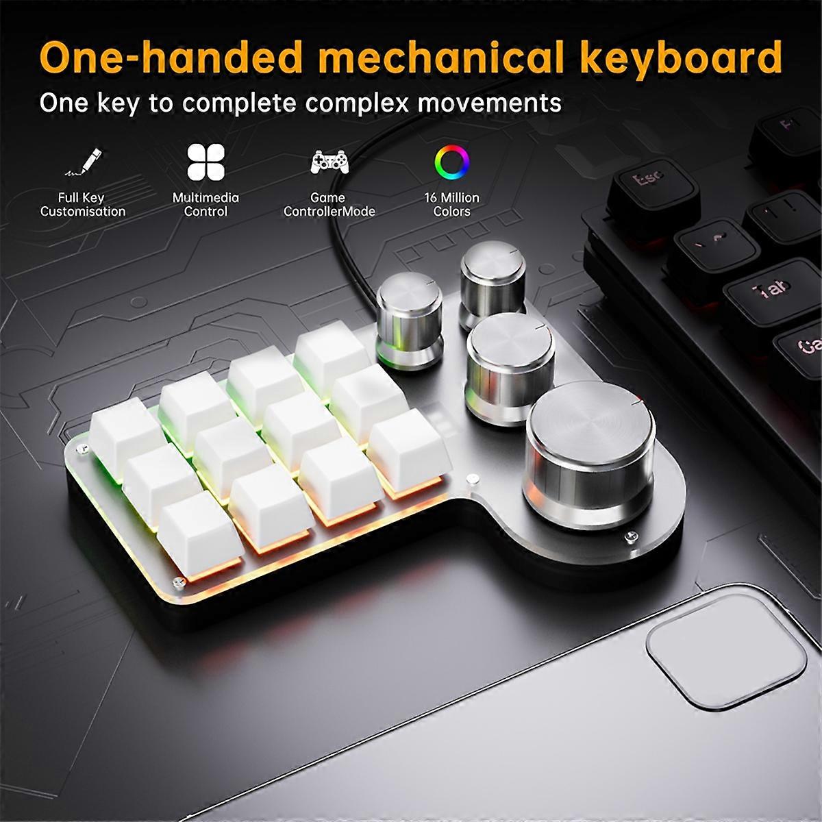 Custom Macro Keyboard 12 Keys 4 Knobs Mini USB Mechanical Keyboard ...