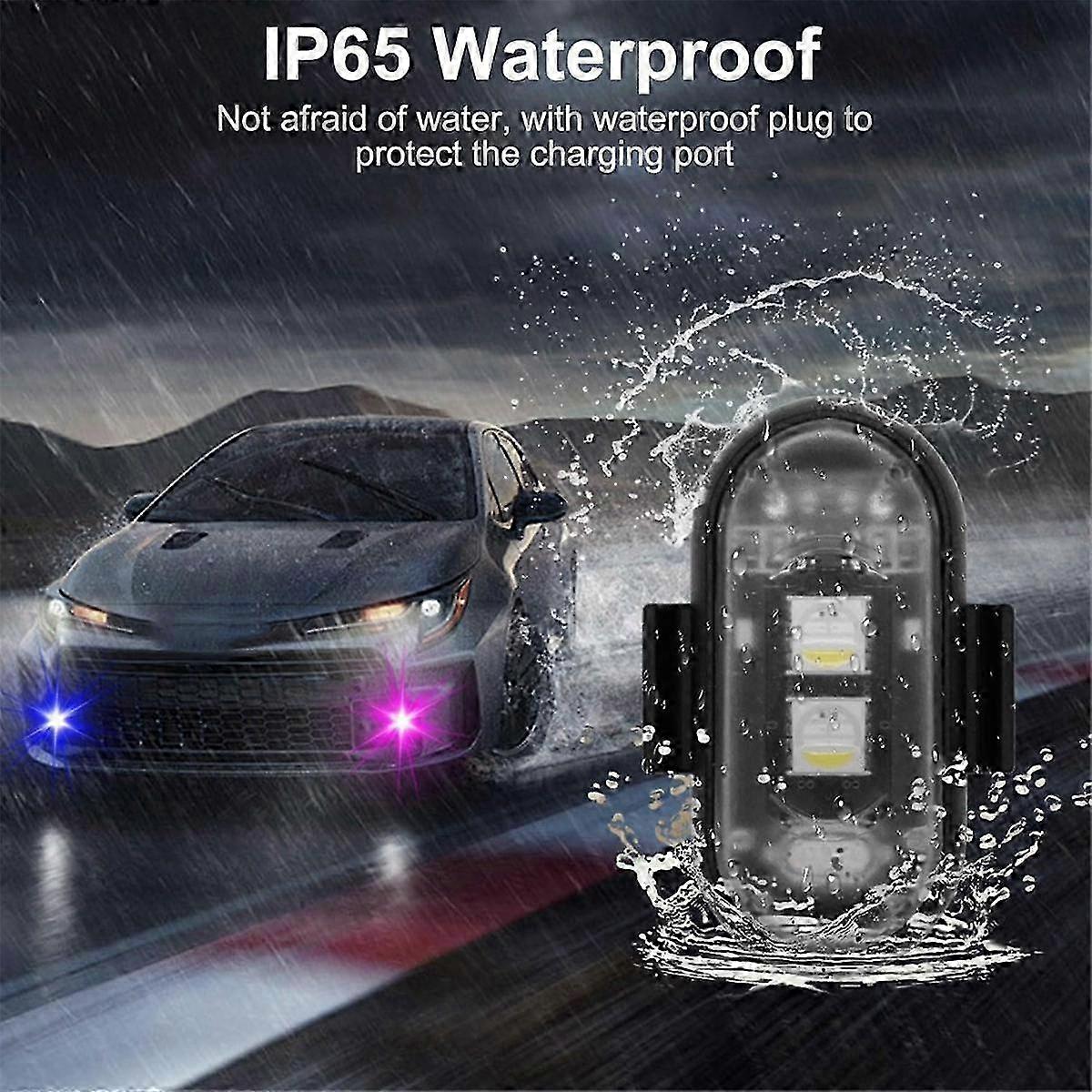 8-Color USB-Powered Waterproof Emergency Warning Strobe Lights with ...
